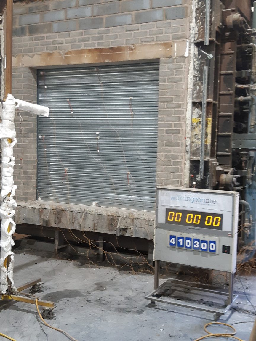 Fire Roller Shutter Test